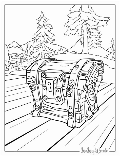 Fortnite Chest Coloring Page Coloring Pages