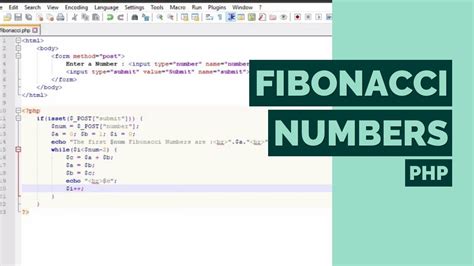 Fibonacci Numbers In Php Print The First N Fibonacci Numbers Using