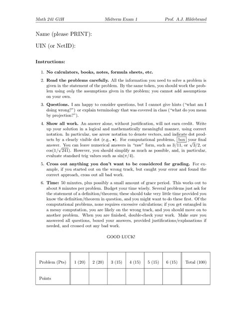midterm exam 1 questions calculus iii math 241 exams advanced