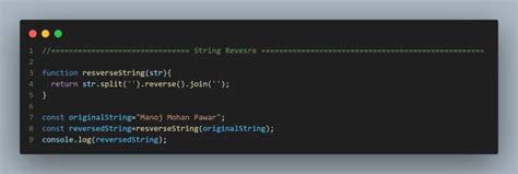 Reverse String Using Es 6 Manoj Pawar
