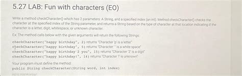 527 ﻿lab Fun With Characters Eowrite A Method
