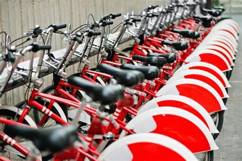 Premium Photo Bicycle Sharing System Station