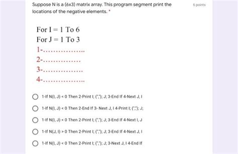 Solved 6 Points Suppose N Is A 6x3 Matrix Array This