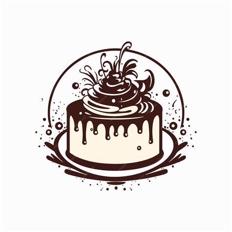 Premium Vector Cake Vector Simple White Background