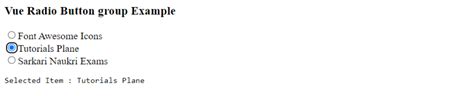Vuejs Radio Button Group Example Learn How To Implement A Radio