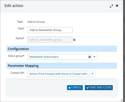 sign up for newsletter drupal form processor civicrm documentation