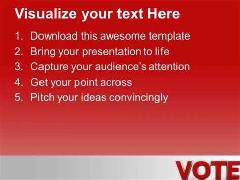 Vote For Future Government Powerpoint Templates Ppt Backgrounds For