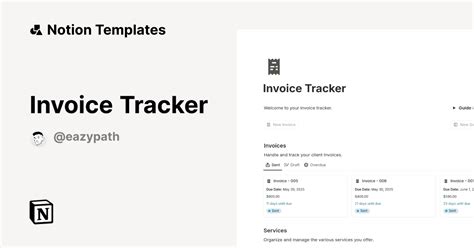 Invoice Tracker Template Notion Marketplace