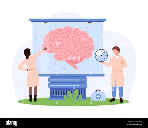 researchers analyzing artificial brain model using advanced technology
