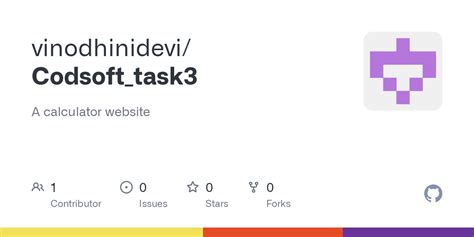 Github Vinodhinidevicodsofttask3 A Calculator Website