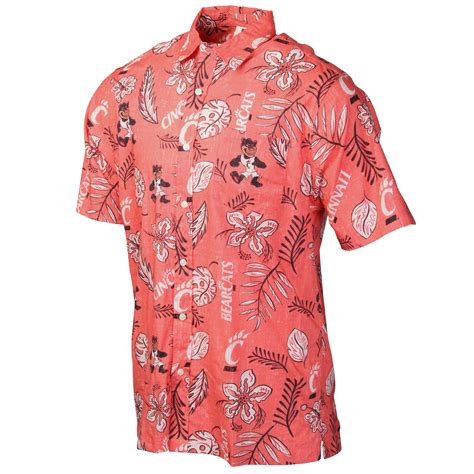 Cincinnati Bearcats Wes And Willy Mens College Hawaiian Short Sleeve B