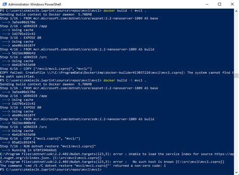 C Vs2019 Docker Support And Dockerfile Failing Stack Overflow