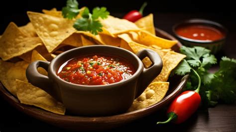 Premium Photo Chips And Salsa