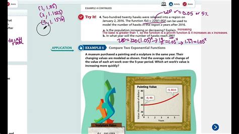 Algebra Ii Lesson 6 1 Key Features Of Exponential Functions Examples 3 4 5 Youtube