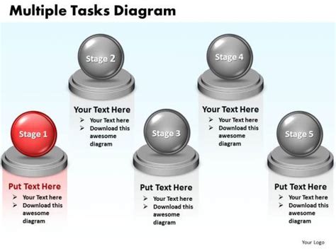 Ppt Multiple Tasks Design 5 Stages PowerPoint Templates 2010