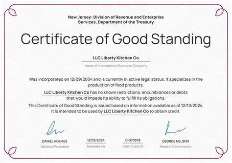 Free Certificate Of Good Standing Templates Easy To Download Certifier