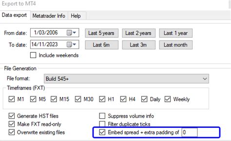 How Tos How To Test With Tick Data And Variable Spreads