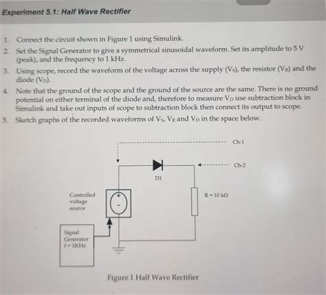 Solved Experiment Half Wave Rectifier Connect The Chegg
