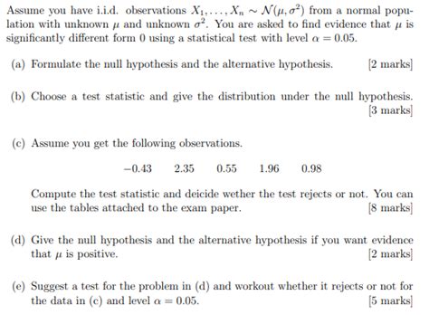 Solved Assume You Have Iid ﻿observations