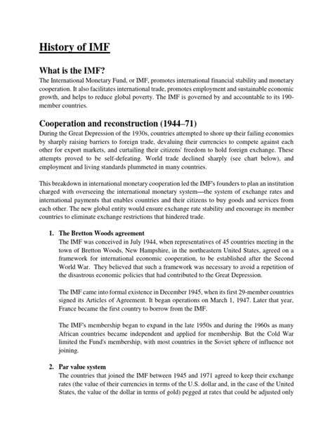 Imf Assignment Download Free Pdf International Monetary Fund Bretton Woods System