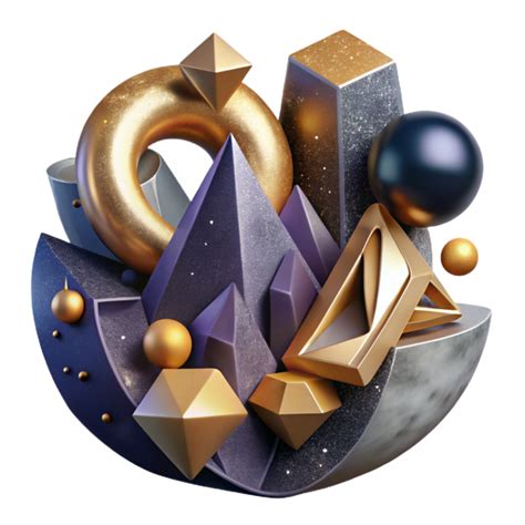 Extraordinary Abstract Abstract Font Composition Cutout Geometric Shapes Professional 60166879 Png