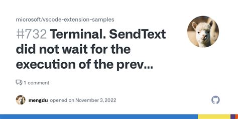 terminal sendtext did not wait for the execution of the prev command