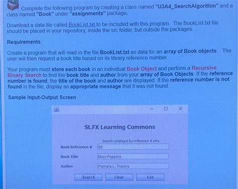 solved complete the following program by creating a class