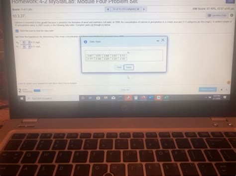 Solved Homework 4 2 Mystatlab Module Four Problem Set