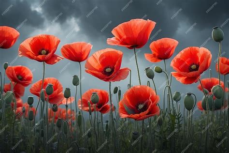 Premium Photo Remembrance Day Poppy Red Poppies