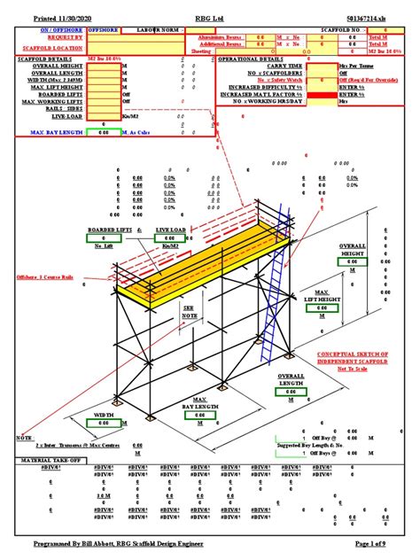 Scaff Calculator Pdf Scaffolding Manufactured Goods