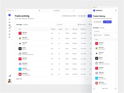 Trade Activity — Untitled Ui By Jordan Hughes® On Dribbble