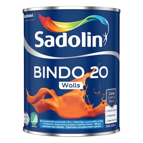 Seinavärv Sadolin Bindo 20 Bw 09l Poolmatt E Pood Sitypro