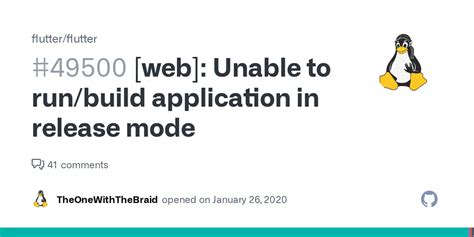 Web Unable To Runbuild Application In Release Mode · Issue 49500