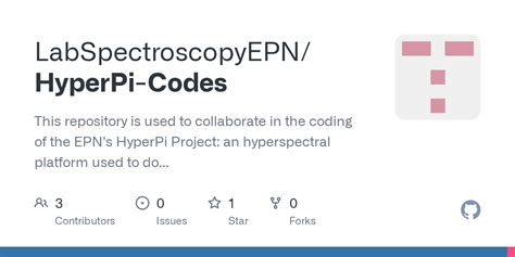Github Labspectroscopyepnhyperpi Codes This Repository Is Used To