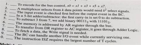 solved 1 2 3 4 5 to encode for the bus control s0 x1 x3
