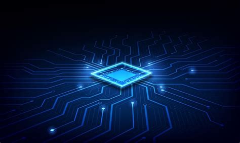 Premium Vector Abstract Technology Chip Processor Background Circuit Board And Html Code3d