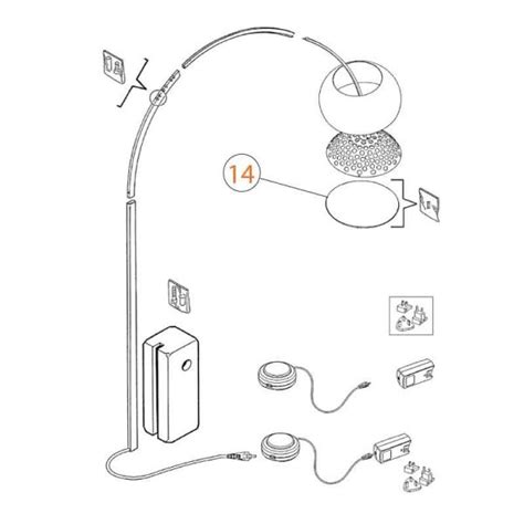 Ricambio Flos Arco Led Diffusore Ottico Led Con Viti Di Fissaggio
