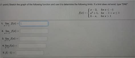 solved 1 point sketch the graph of the following function