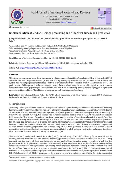 Pdf Implementation Of Matlab Image Processing And Ai For Real Time