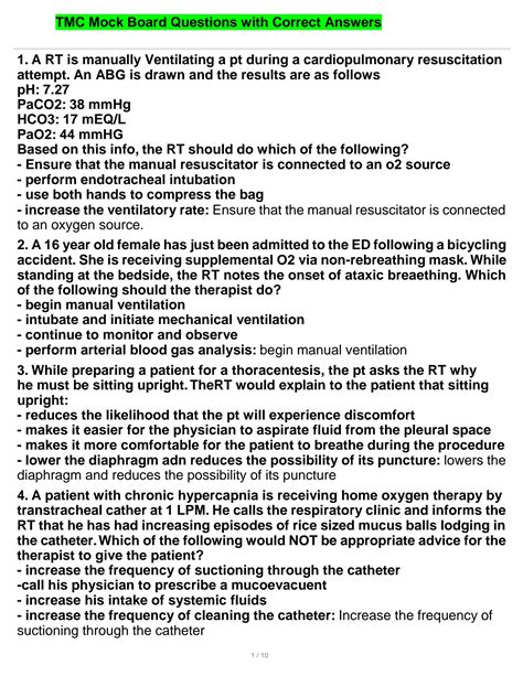 SOLUTION Tmc Mock Board Questions With Correct Answers Studypool
