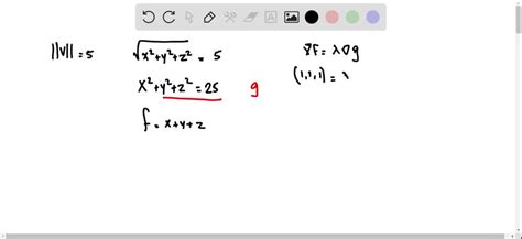 Solvedsolve Using Lagrange Multipliers Find A Vector In 3 Space