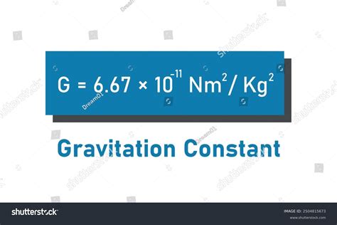 Universal Gravitation Constant Value Physics Stock Vector Royalty Free