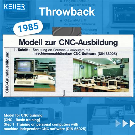 throwback 1985 model for cnc training symplus™ by keller software