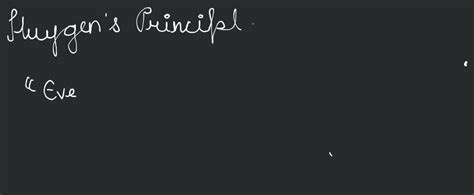 State Huygens Principle For Diffraction Of Light Filo