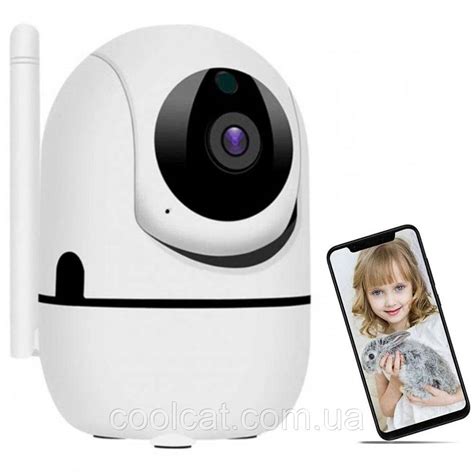 Беспроводная Ip Wifi камера видеонаблюдения с ИК подсветкой Поворотная камера C датчиком