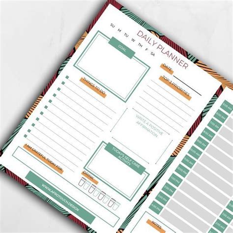 Inspirational Daily Planner Planner sayfaları Ajandalar Planlayıcı