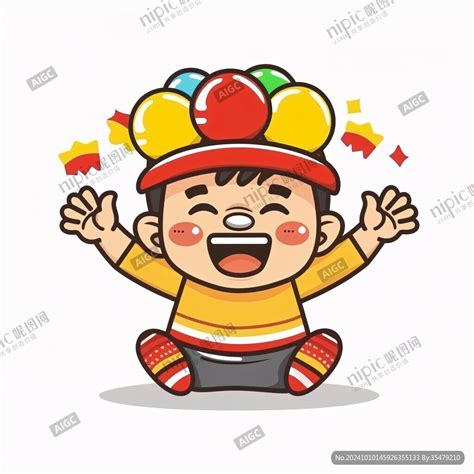 Ai创作图卡通馋嘴小孩 调皮男孩插画 喜庆欢乐卡通人物 欢快的孩子六一儿童节 拿气球插画 运动幼儿天真插画 儿童节卡通人物 儿童节晚会卡通人物 儿童节人物 手绘开心的店小二 馋嘴小男孩卡通男生