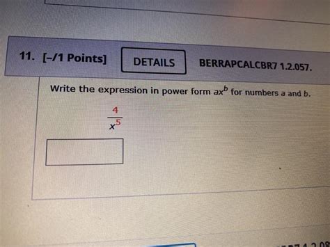 Solved 11 1 Points Details Berrapcalcbr7 12057 Write