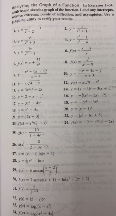 Solved Analyzing The Graph Of A Function In Exercises 1 34