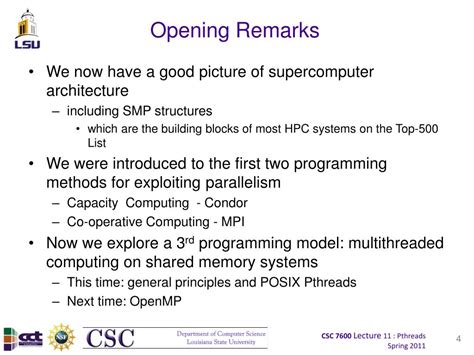 Ppt High Performance Computing Models Methods And Means Pthreads Powerpoint Presentation